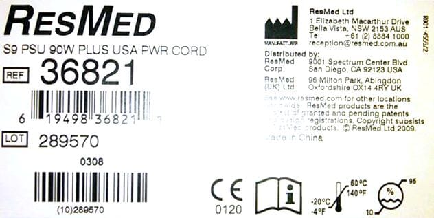 Buy ResMed S9 CPAP Machine AC Power Supply with Cord